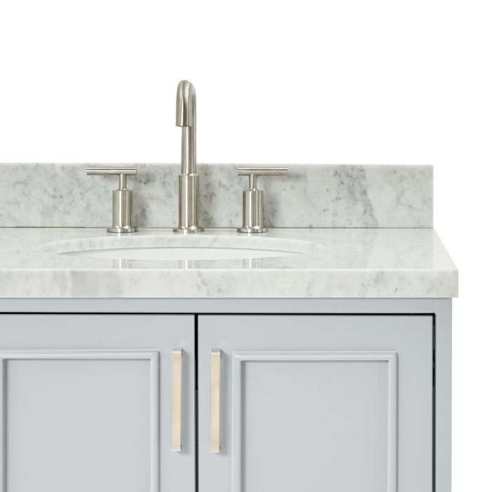 Winston Porter Peighten 43 Single Bathroom Vanity With Carrara Marble